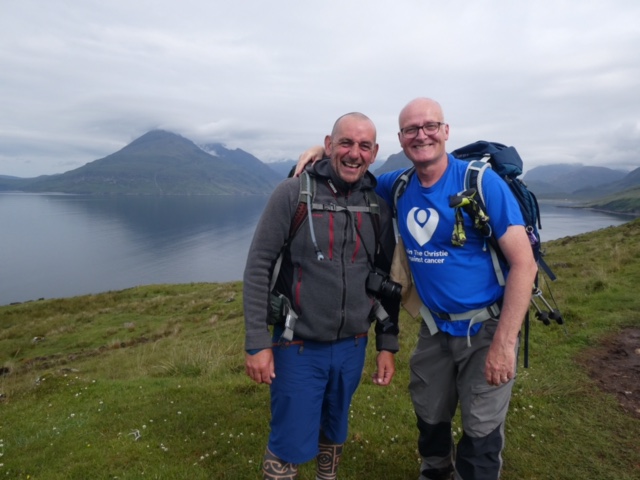 John and Mike complete Skye trail trek for The Christie at Macclesfield